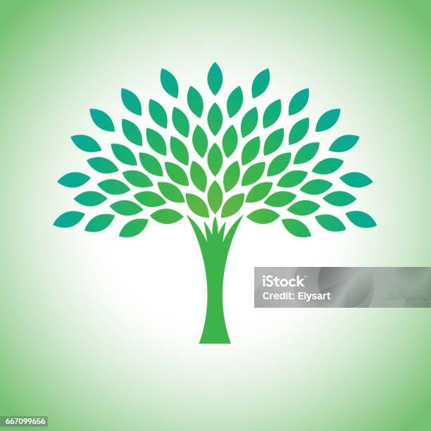 Ilustrații De Stoc Cu Stilizat Vector Eco Copac Logoul Vector Copac