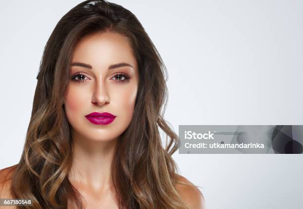 Beautiful Woman Skin Tanned Red Lips Healthy Beauty Skin Smile Spa