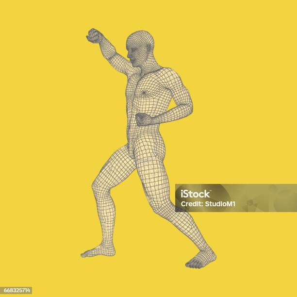 Pesawat Tempur Model 3d Dari Man Simbol Olahraga Ilustrasi Stok Unduh