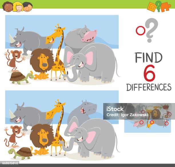 Temukan Perbedaan Permainan Dengan Hewan Ilustrasi Stok - Unduh Gambar ... Temukan Perbedaan Permainan Dengan Hewan Ilustrasi Stok - Unduh Gambar ...