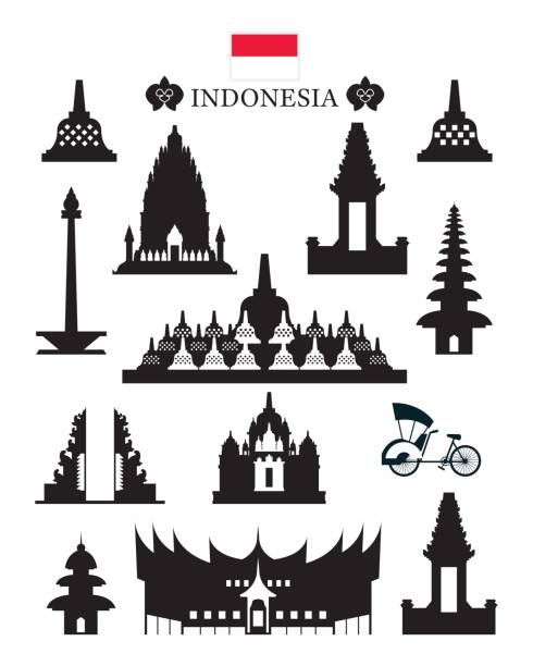 110 Candi Prambanan Ilustrasi Grafik Vektor And Clip Art Bebas Royalti