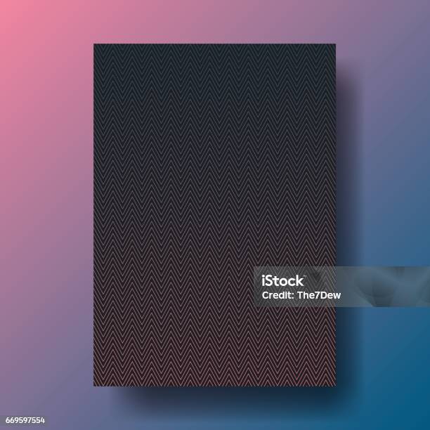 Desain Sampul Garis Geometris Abstrak Template Ilustrasi Vektor