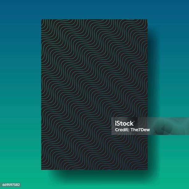 Desain Sampul Garis Geometris Abstrak Template Ilustrasi Vektor