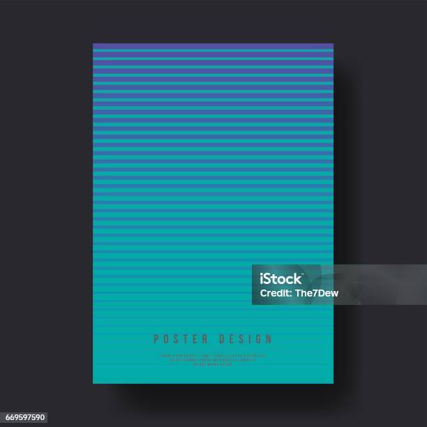Desain Sampul Garis Geometris Abstrak Template Ilustrasi Vektor