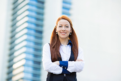 Young Attractive Confident Business Woman Company Executive Employee
