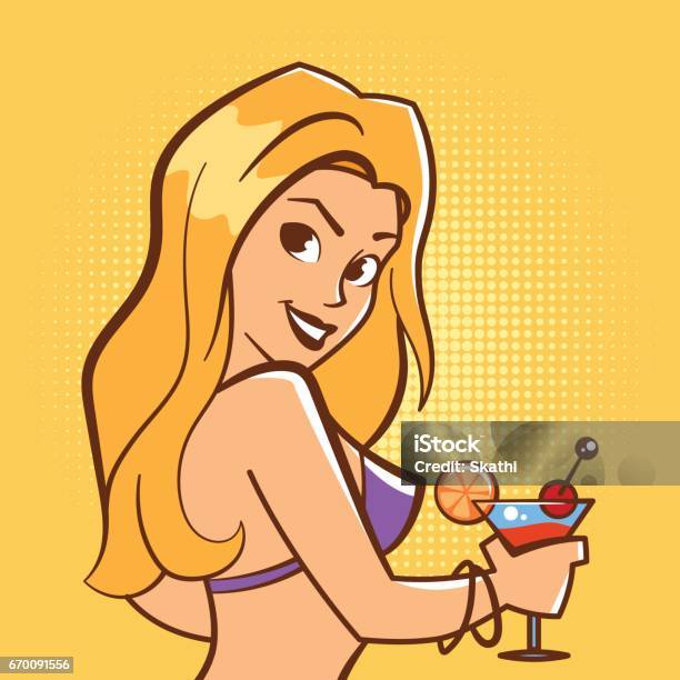 Vector Tangan Digambar Pop Seni Ilustrasi Wanita Muda Dalam Pakaian ... Vector Tangan Digambar Pop Seni Ilustrasi Wanita Muda Dalam Pakaian ...