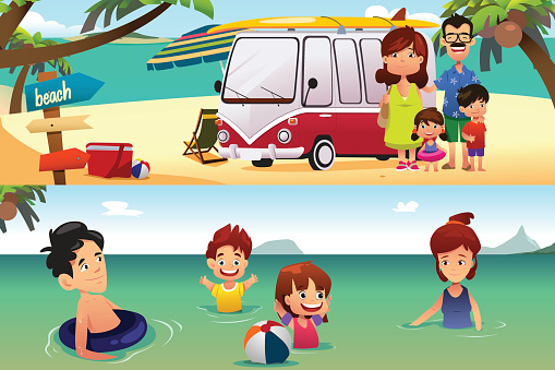 Liburan Keluarga Di Pantai Ilustrasi Stok - Unduh Gambar Sekarang ... Liburan Keluarga Di Pantai Ilustrasi Stok - Unduh Gambar Sekarang ...