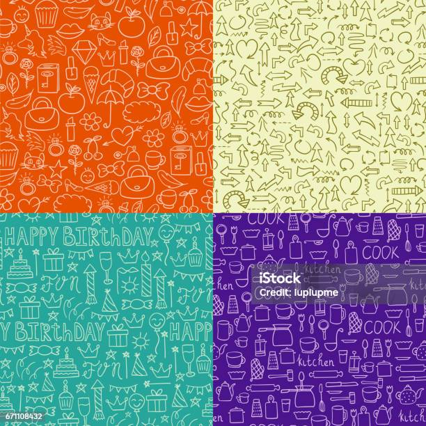 Ilustración De Garabatos De Dibujos Animados Ilustración De La Vector