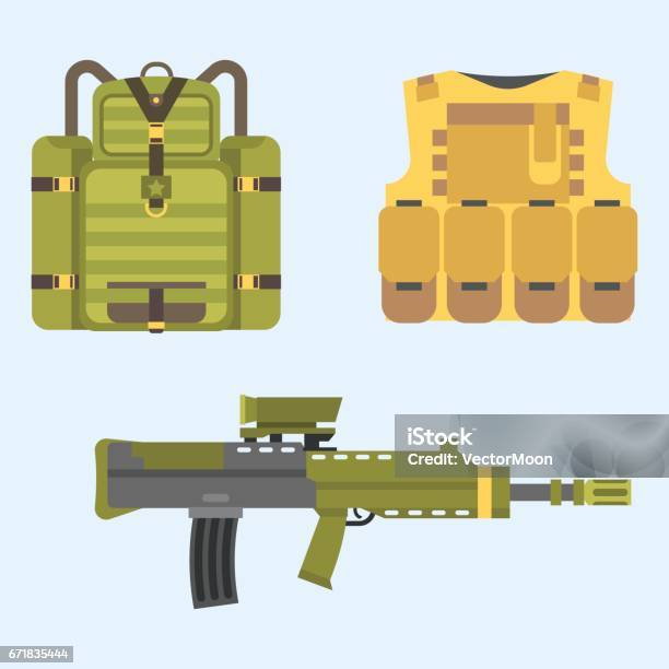 Armure De Canons Darme Militaire Forces Combattant Américain Munitions