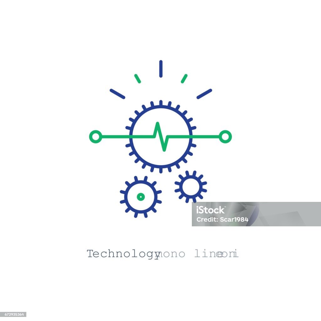 Technical Smart Solution Cogwheel Line Icon Integration Concept Stock ... Technical Smart Solution Cogwheel Line Icon Integration Concept Stock ...