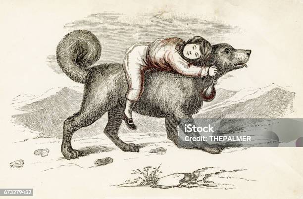 Chien Saint Bernard Et Kid Gravure De 1851 Vecteurs libres de droits et ... Chien Saint Bernard Et Kid Gravure De 1851 Vecteurs libres de droits et ...