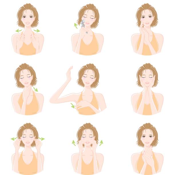 Massage Du Visage Vectoriels Et Illustrations Libres De Droits Istock