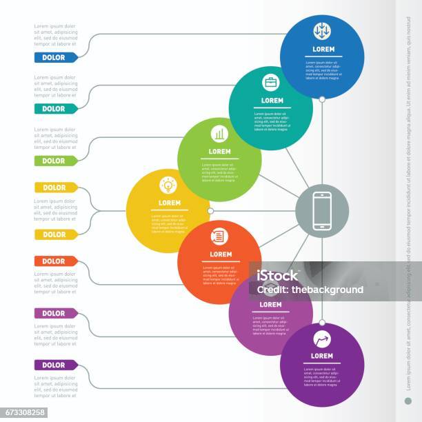 Présentation Daffaires Avec Sept Options Modèle Dun Graphique