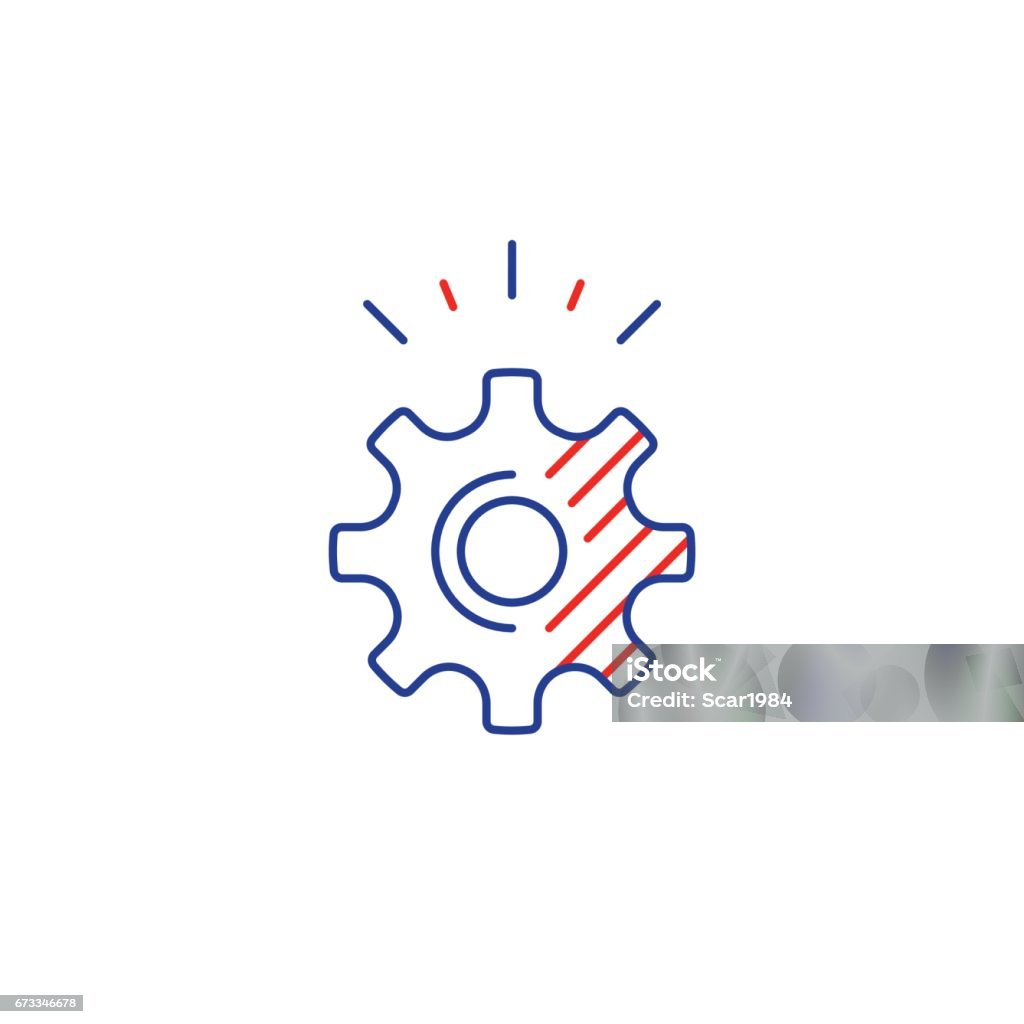 Technical Smart Solution Cogwheel Line Icon Integration Concept Stock ... Technical Smart Solution Cogwheel Line Icon Integration Concept Stock ...