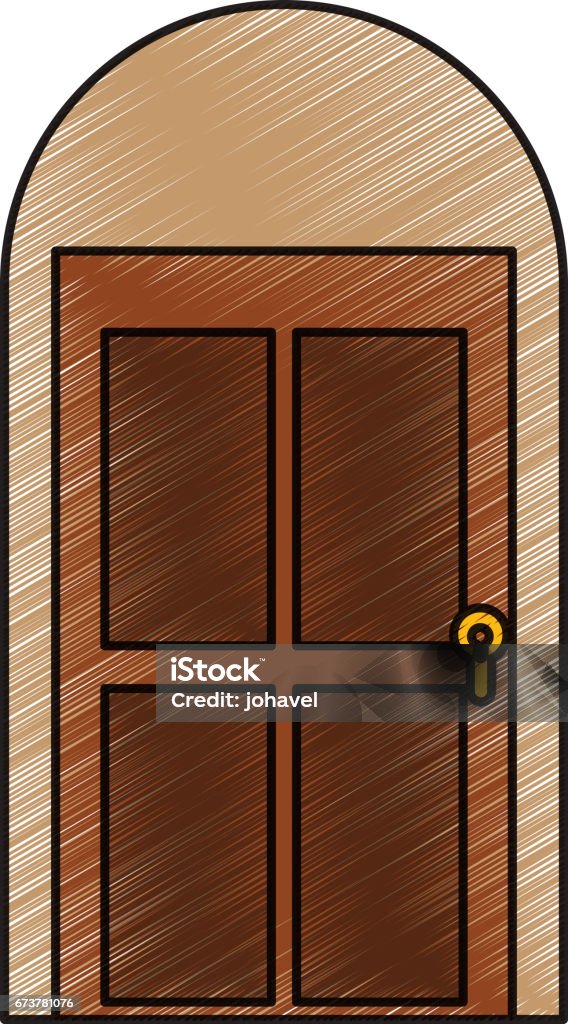 Door House Style Isolated Icon Stock Illustration Download Image Now