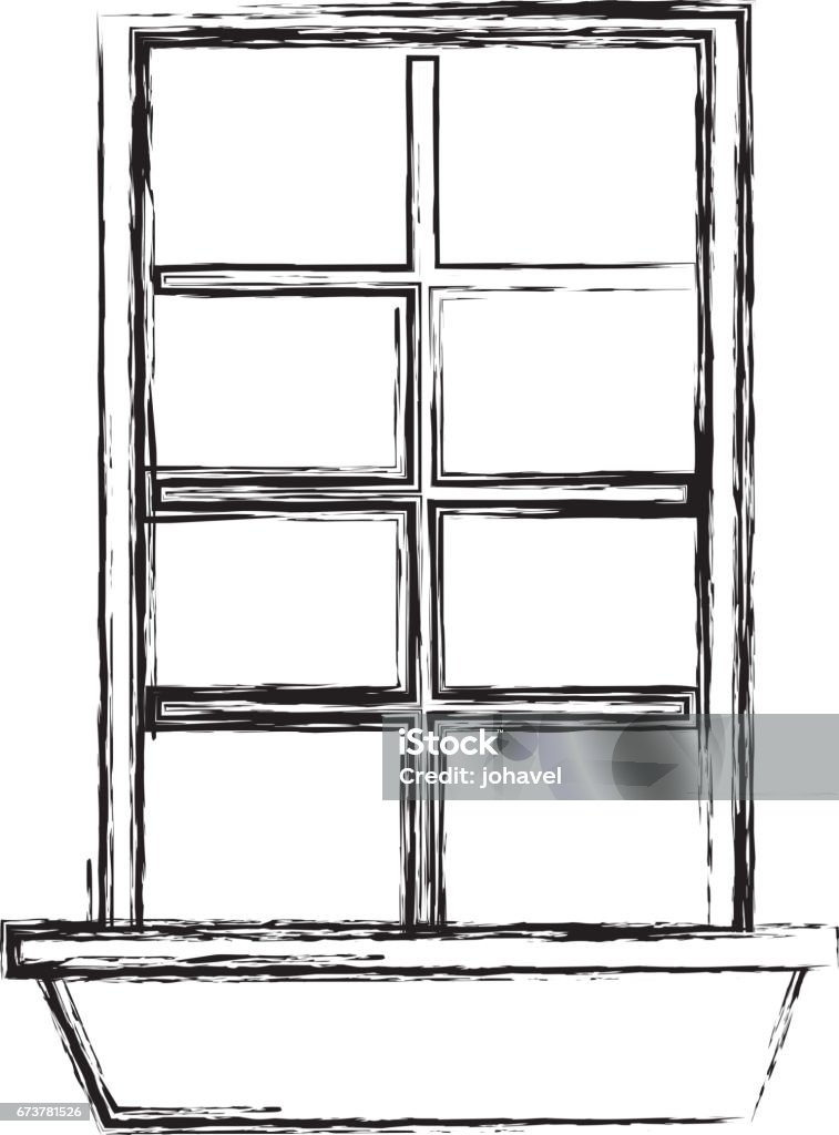 Windows House Style Isolated Icon Stock Illustration Download Image