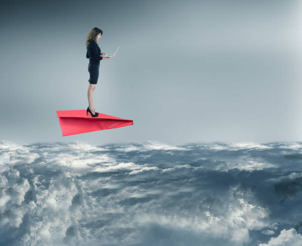 Free Stock Photo of Laptop Flying Through the Clouds | Download Free ...