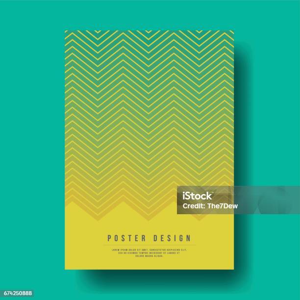 Desain Sampul Garis Geometris Abstrak Template Ilustrasi Vektor