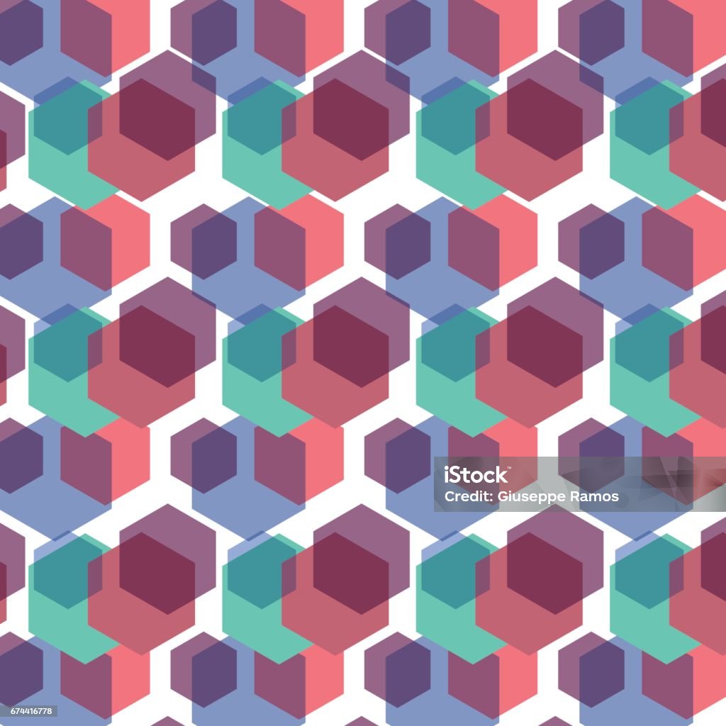 Latar Belakang Pola Geometris Segi Enam Warna Ilustrasi Stok Unduh