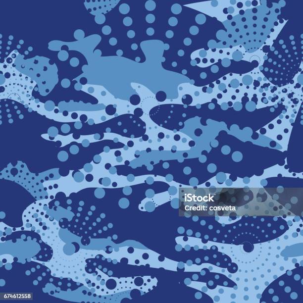 Kamuflase Dan Latar Belakang Pola Halftone Mulus Cetak Pakaian Masker