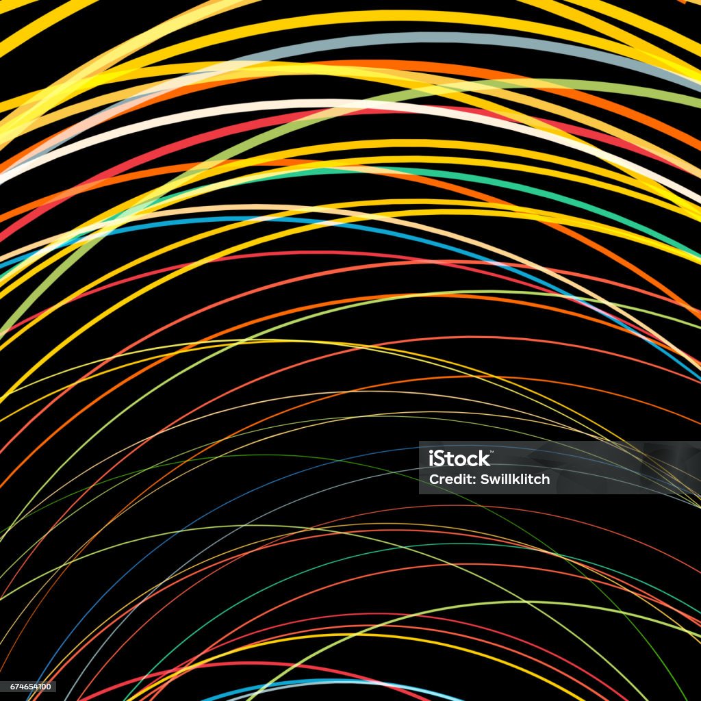 Abstract Background With Bright Rainbow Colorful Lines Wave Stock