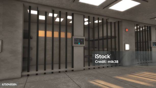 3d 렌더링입니다 3d 인테리어 감옥 복도 갇힌에 대한 스톡 사진 및 기타 이미지 갇힌 감방 개념 Istock