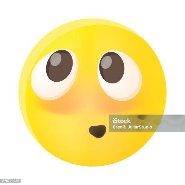 Vetores De Emoticon Com Vergonha Com Ícone Vermelho Coradas E Mais