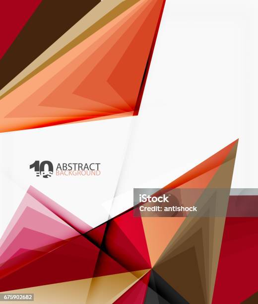 Segitiga 3d Vektor Abstrak Poligonal Ilustrasi Stok Unduh Gambar