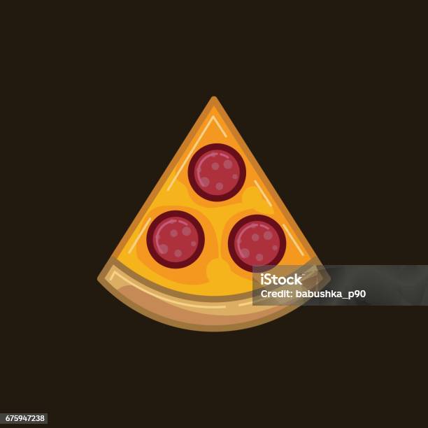 Pizza Ikon Vektor Dengan Sosis Dengan Latar Belakang Gelap Ilustrasi ... Pizza Ikon Vektor Dengan Sosis Dengan Latar Belakang Gelap Ilustrasi ...
