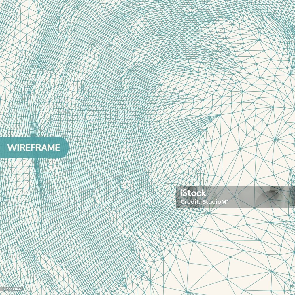 Cobweb Or Spider Web Connection Structure 3d Technology Style Wireframe