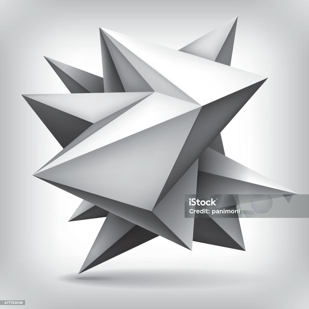Volume Geometric Shape 3d Crystal Abstraction Low Polygons Object