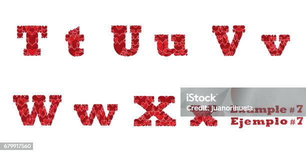 T U V W X 마음에서 만든 편지 대문자에 대한 스톡 벡터 아트 및 기타 이미지 대문자 로맨스 문자 Istock