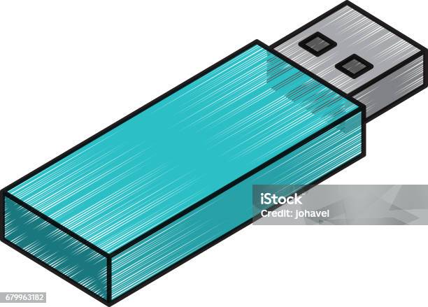 Usb 메모리 아이소메트릭 아이콘 Usb 케이블에 대한 스톡 벡터 아트 및 기타 이미지 Usb 케이블 가지 식물 부위