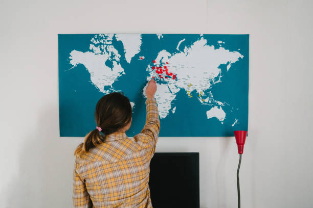 Free Stock Photo of Hand Pointing at Map on Wall | Download Free Images ...