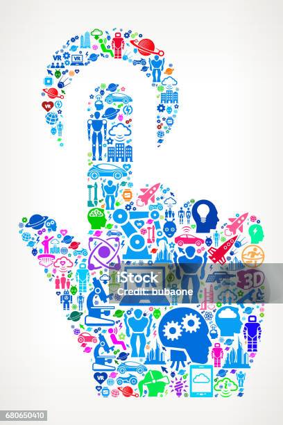 Cliquez Sur Choisir Une Technologie Futuriste Et Futurs Vector Icon