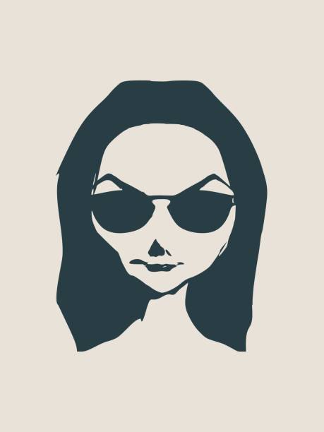210 Beautiful Girl Wearing Glasses Silhouette Stock Illustrations Royalty Free Vector Graphics