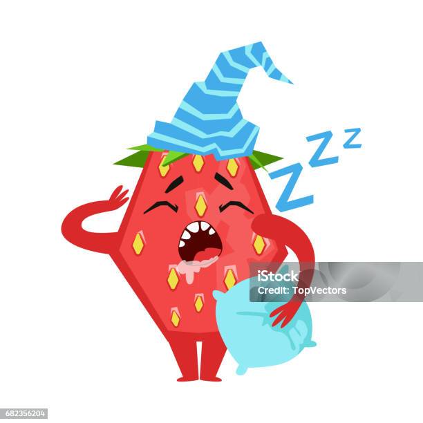 Tidur Stroberi Lucu Lucu Kartun Emoji Karakter Vektor Ilustrasi ... Tidur Stroberi Lucu Lucu Kartun Emoji Karakter Vektor Ilustrasi ...