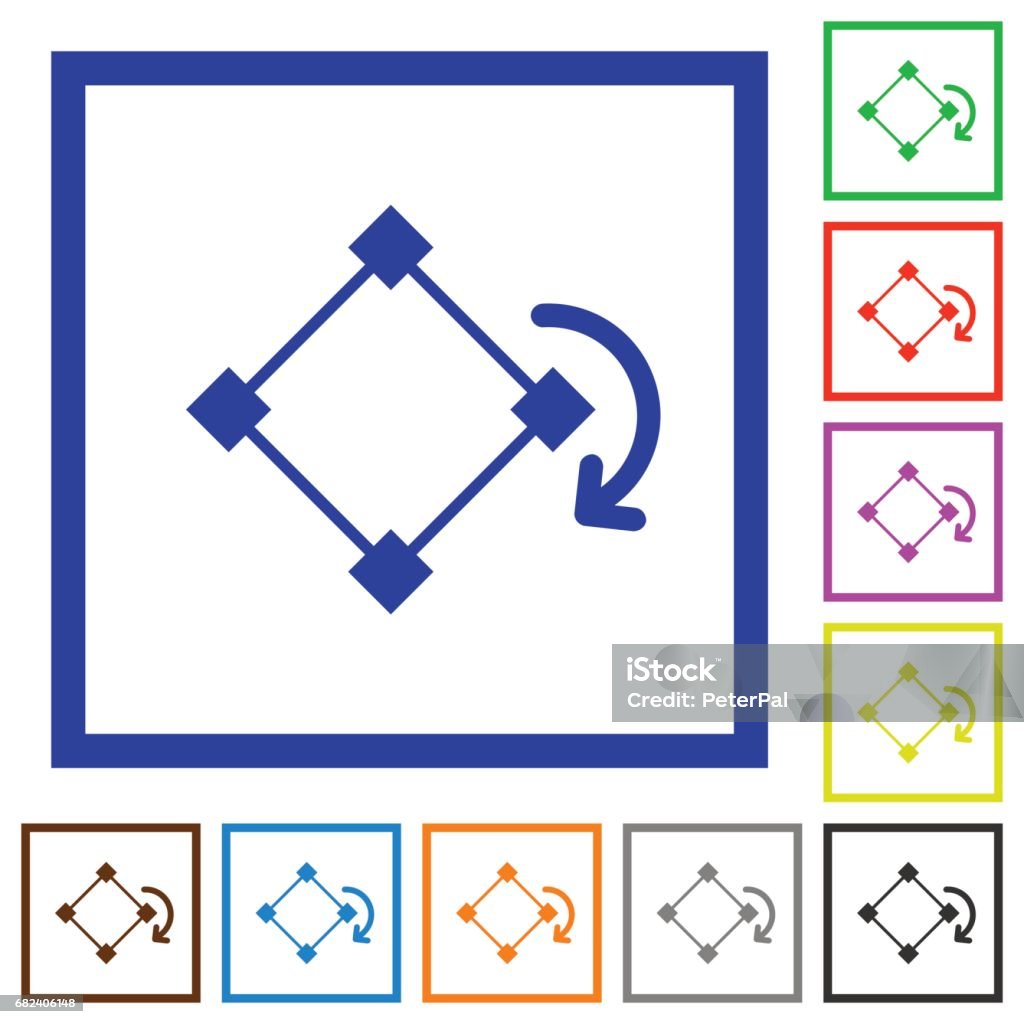 Rotate Element Flat Framed Icons Stock Illustration - Download Image ... Rotate Element Flat Framed Icons Stock Illustration - Download Image ...