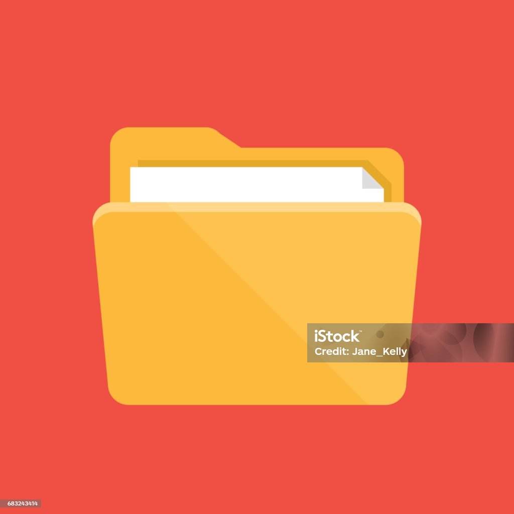 Folder Icon Flat Design Graphic Illustration Vector Folder Icon Stock ... Folder Icon Flat Design Graphic Illustration Vector Folder Icon Stock ...