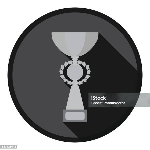 Gouden Cup Pictogram In Zwartwit Stijl Geïsoleerd Op Een Witte
