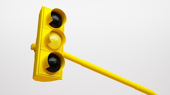 Lampu Lalu Lintas Kuning Ilustrasi Stok Unduh Gambar Sekarang Arah