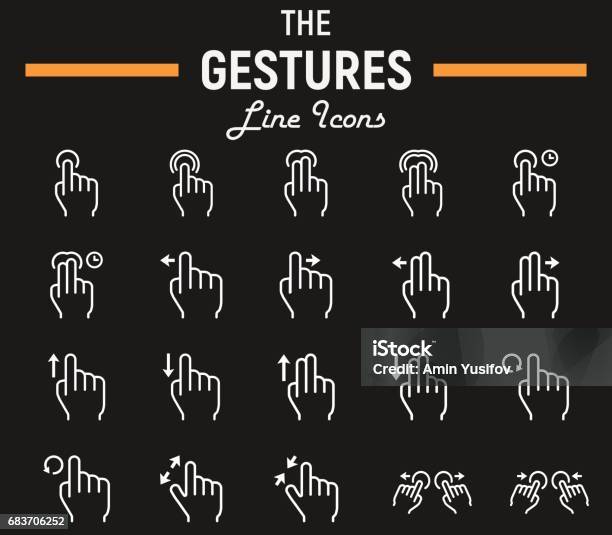 Kumpulan Ikon Garis Gerakan Sentuh Layar Sentuh Dan Tangan Ilustrasi ... Kumpulan Ikon Garis Gerakan Sentuh Layar Sentuh Dan Tangan Ilustrasi ...