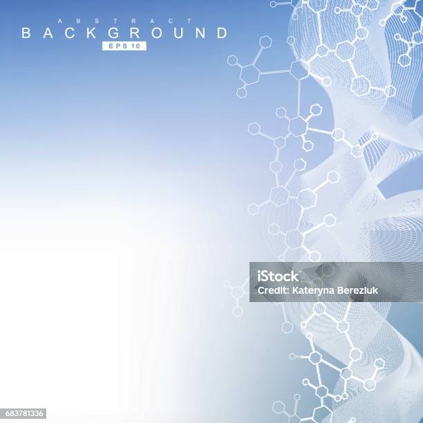 Molécule De Structure Et Communication Adn Atome Neurones Concept