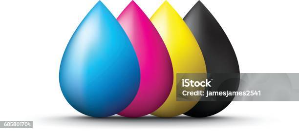 Cmyk 잉크 방울 Cmyk에 대한 스톡 벡터 아트 및 기타 이미지 Cmyk 배경 주제 과학 Istock