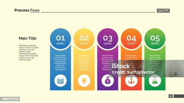 5 옵션 다이어그램 슬라이드 서식 파일 5에 대한 스톡 벡터 아트 및 기타 이미지 5 개념 개발 Istock