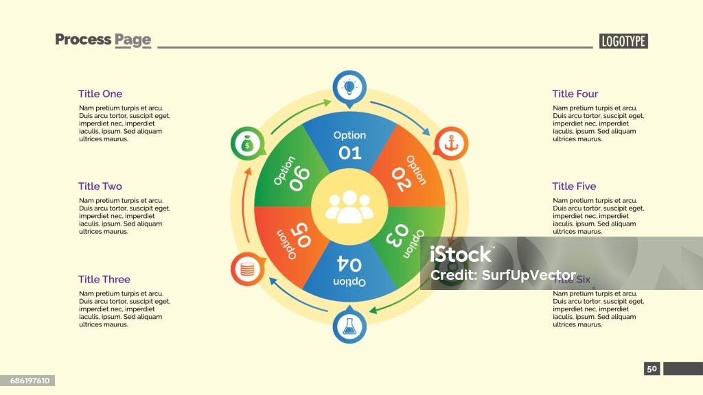 Six Options Cycle Slide Template Stock Illustration - Download Image ... Six Options Cycle Slide Template Stock Illustration - Download Image ...