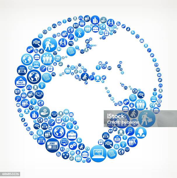 Monde De Travail Et Demploi Vector Bleu Bouton Pattern Vecteurs Libres