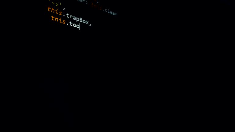3d Hacking Code Data Flow Stream On Sepia Screen With Typing Coding Symbols Free Stock Video