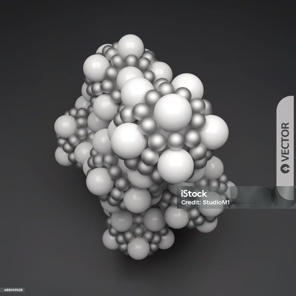 3d Molecule Molecular Structure Vector Illustration Stock Illustration