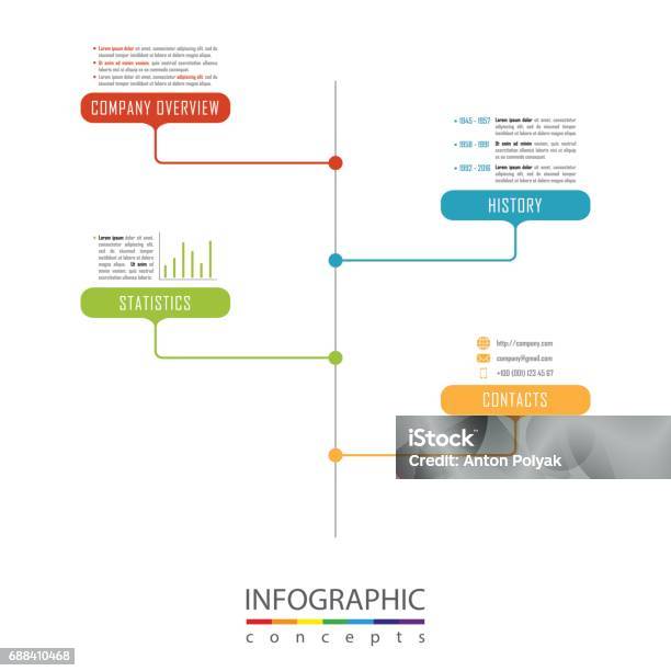 Template Bisnis Infografis Abstrak Dengan 4 Opsi Bagian Langkah Atau